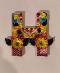 Quilled Letter H - Storyland